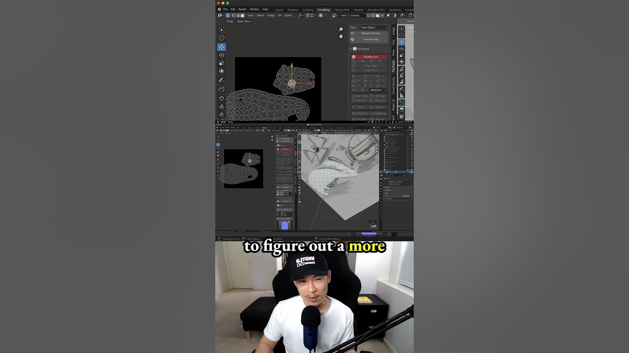 Optimizing UV Mapping for Character Design - 3d game character in Blender - 3.5 Raz the White ...