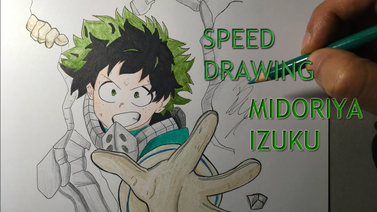 Speed drawing -Izuku Midoriya (Boku No hero) - YouTube