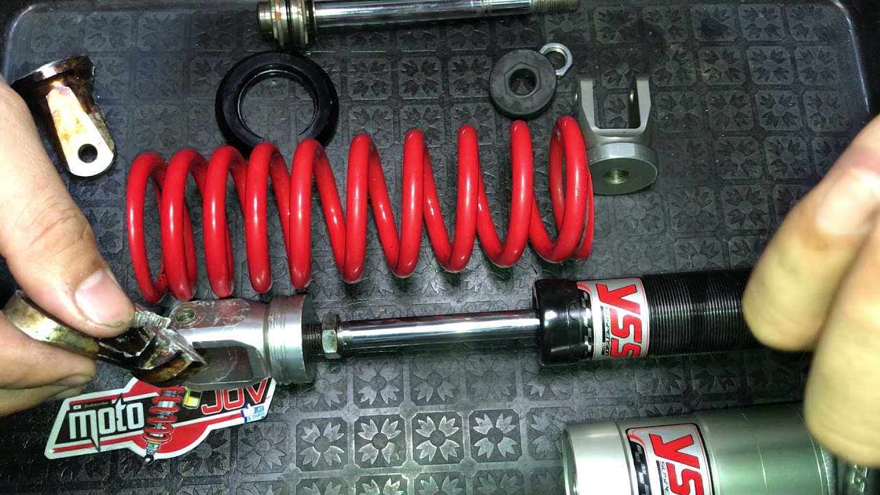 YSS suspension Busted shock mount and leak repair, slow rebound, Mio ...