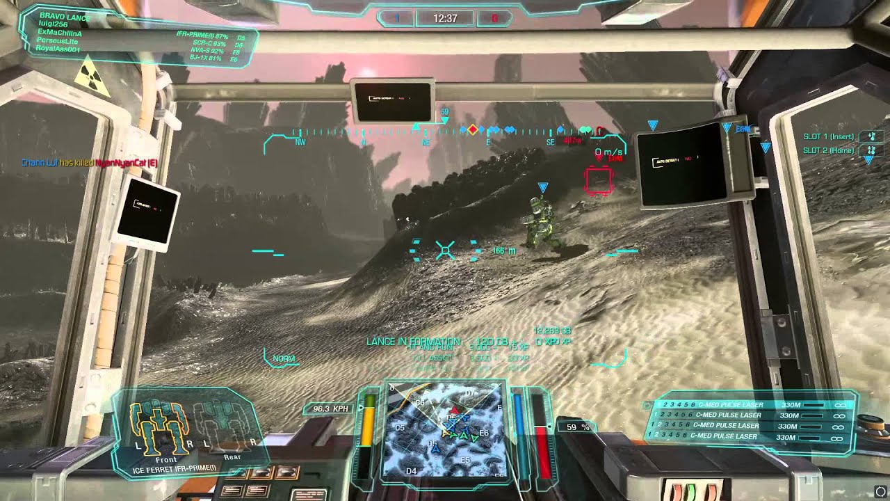 Mechwarrior Online MWO Ice Ferret 4 medium pulse build - YouTube