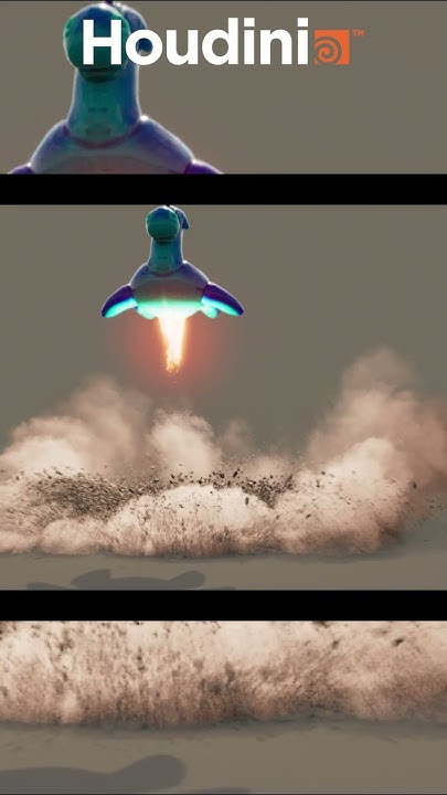 Ground Dust, Spaceship ground interaction simulation in Houdini || ground dust in houdini - YouTube