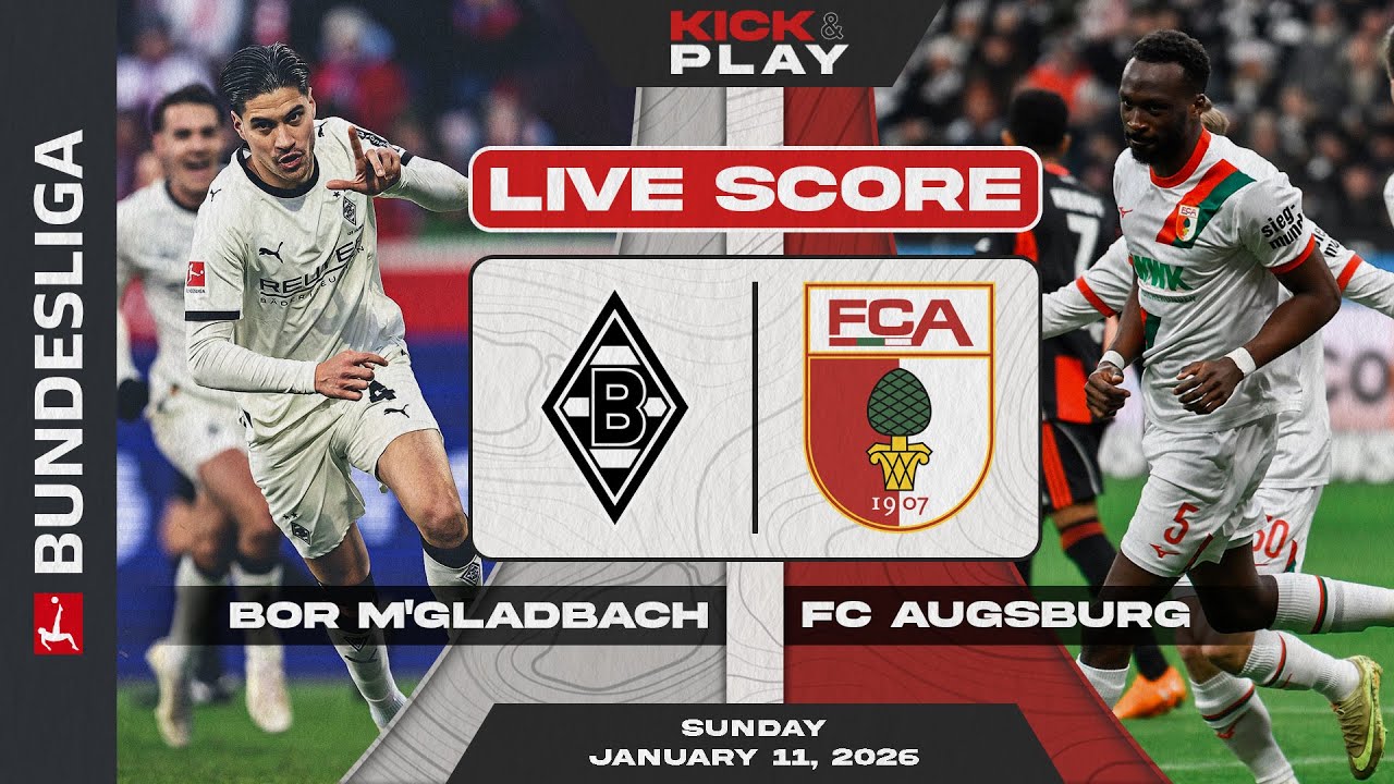 🔴 Borussia Mönchengladbach vs FC Augsburg | Bundesliga | LIVE SCORE ...