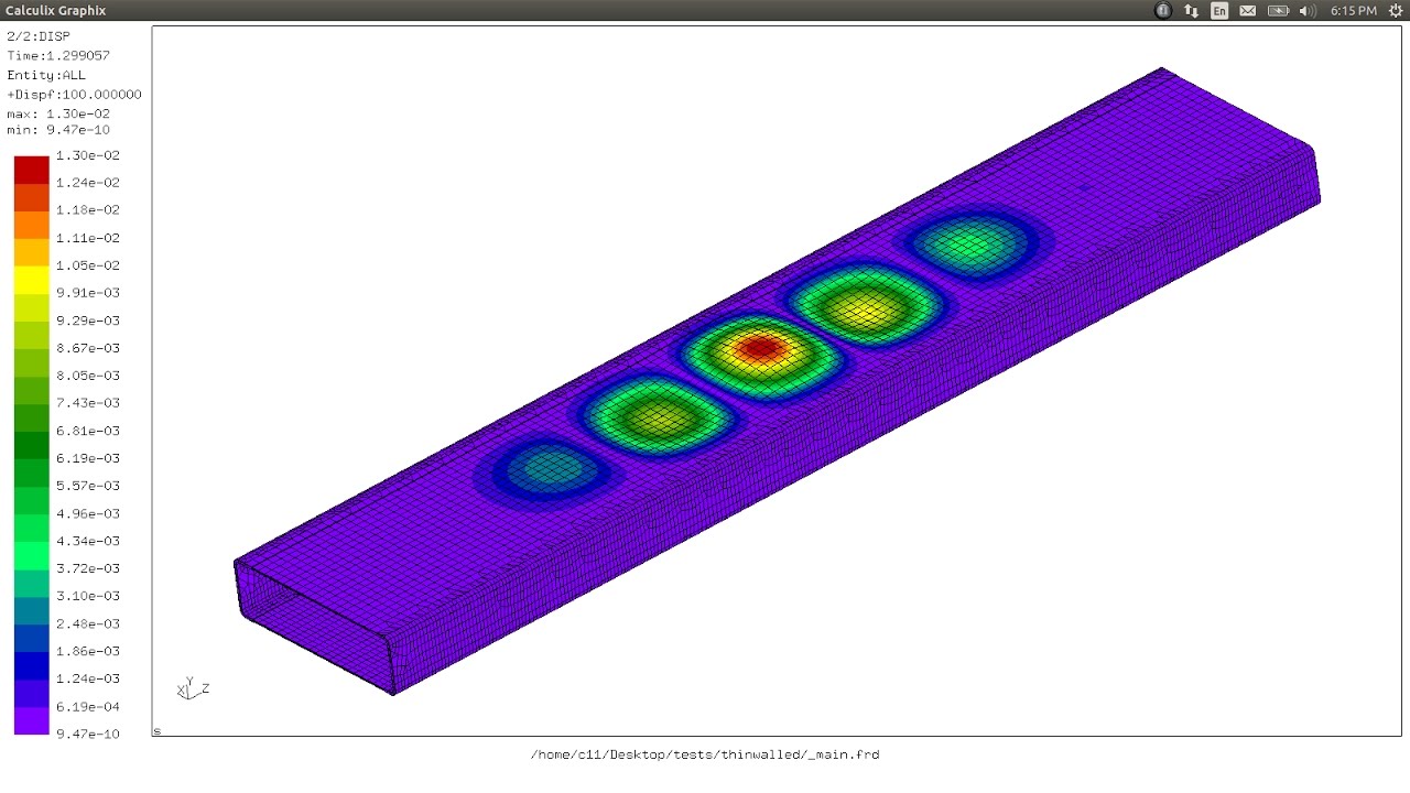 Thin-walled slab structure (Static and Buckling) - YouTube