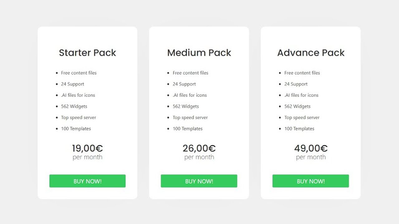 Elementor Tutorial: Pricing Table with Elementor and Wordpress - YouTube