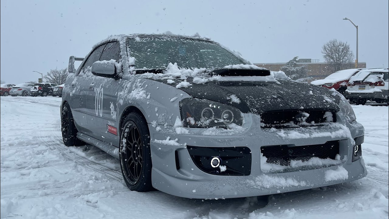 POV DRIVE IN MY IMPREZA (snow drifting) - YouTube