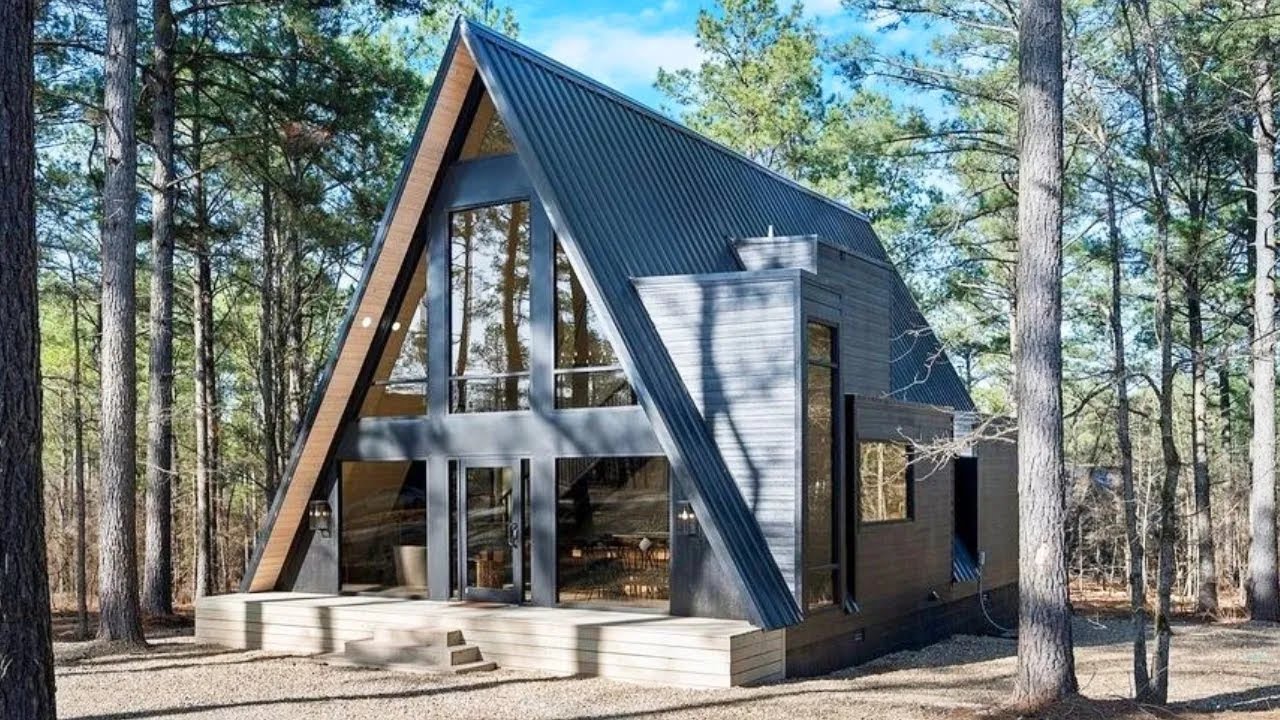 Brand New A-frame Turned Out Amazing with Gorgeous Interior - YouTube