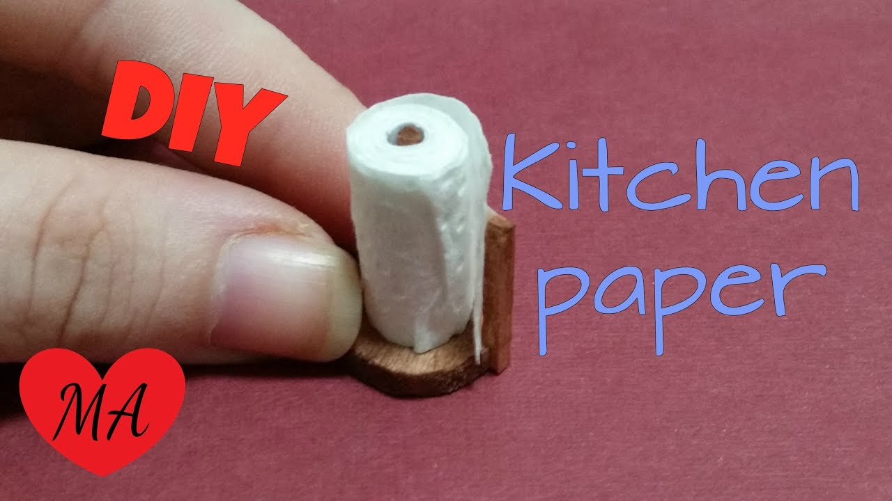 MINIATURE kitchen paper TUTORIAL // DOLLHOUSE // DIY - YouTube