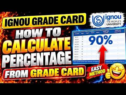 Percentage (%)Grade Card में से कैसे निकाले ?|How to Calculate IGNOU % IGNOU Percentage कैसे निकाले?