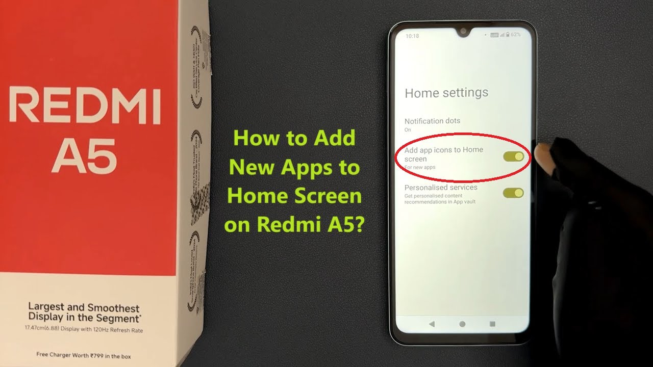 How to Add New Apps to Home Screen on Redmi A5? - YouTube