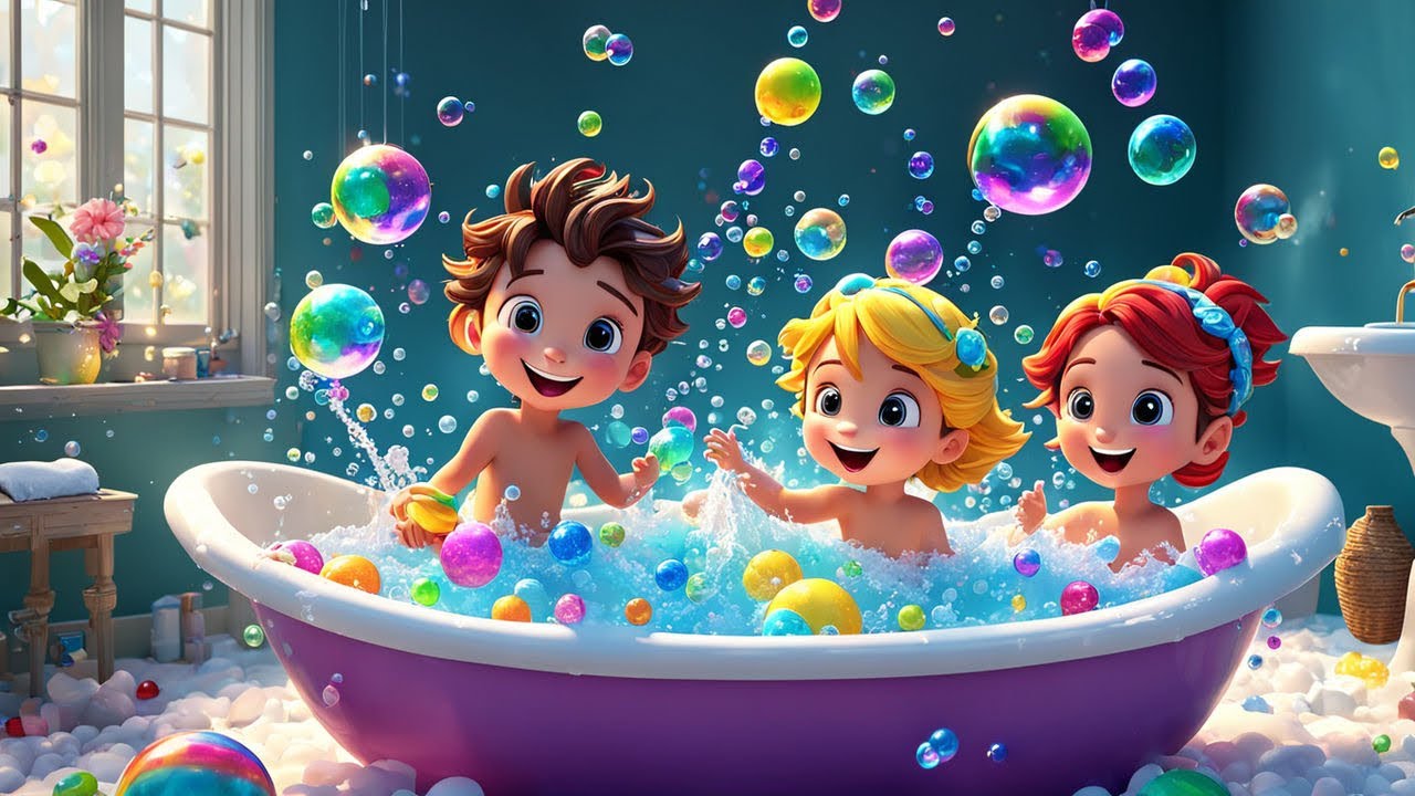 Bath Time Popular Nursery Rhymes for Kids | Educational Kids Songs ...