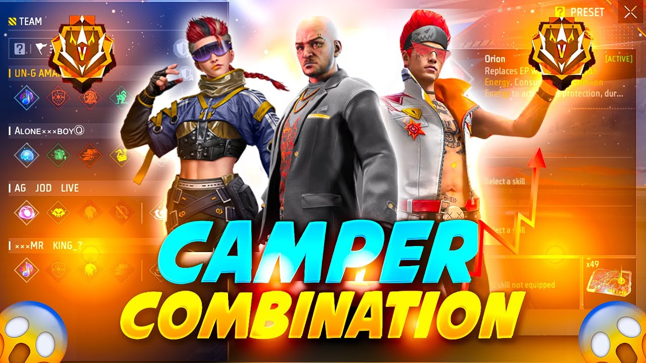 CAMPERS 🌚 | Best character skill for cs rank | Cs rank best character ...