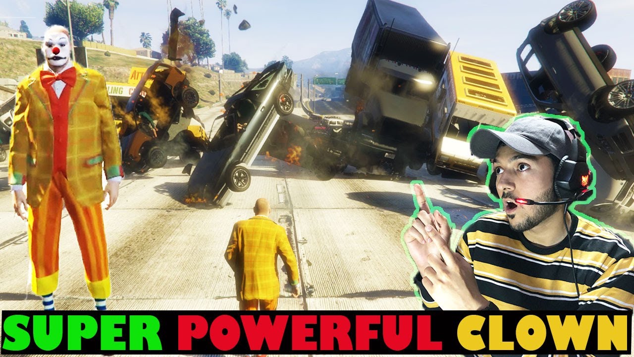 Franklin Becomes Powerful Clown | Gta 5 | Gta V | Gta Online | - YouTube