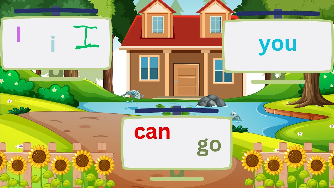 learn to read. reading sentences. focusing on one word at a time - YouTube