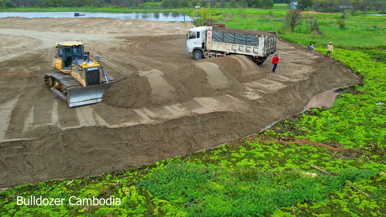 Amazing Technical Skills Drive Dozer Watering On Sand With Stronger ...
