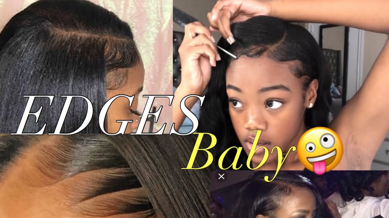 HOW TO: LAY EDGES with a side part - YouTube