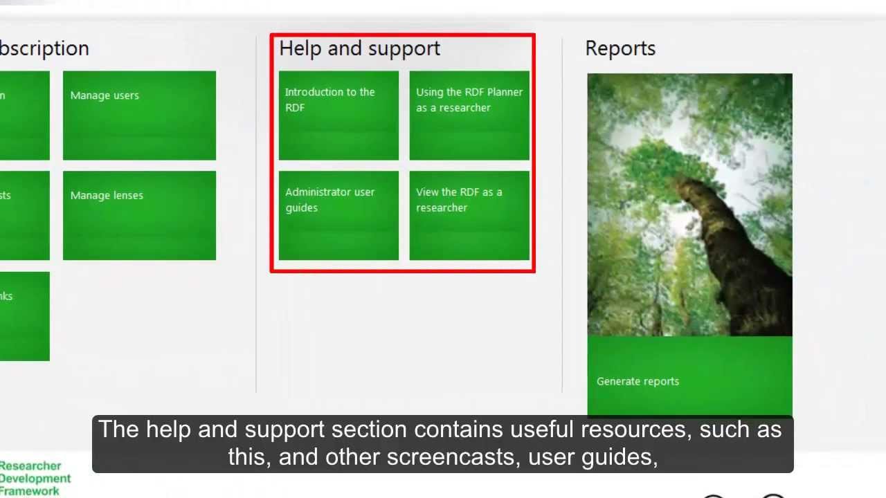 Using the RDF Planner as an administrator - demo - YouTube