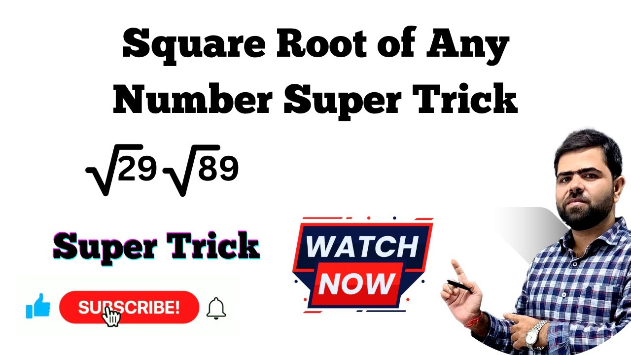 Square Root of Any Number Super Trick - Unlocking the Math Mystery! By ...