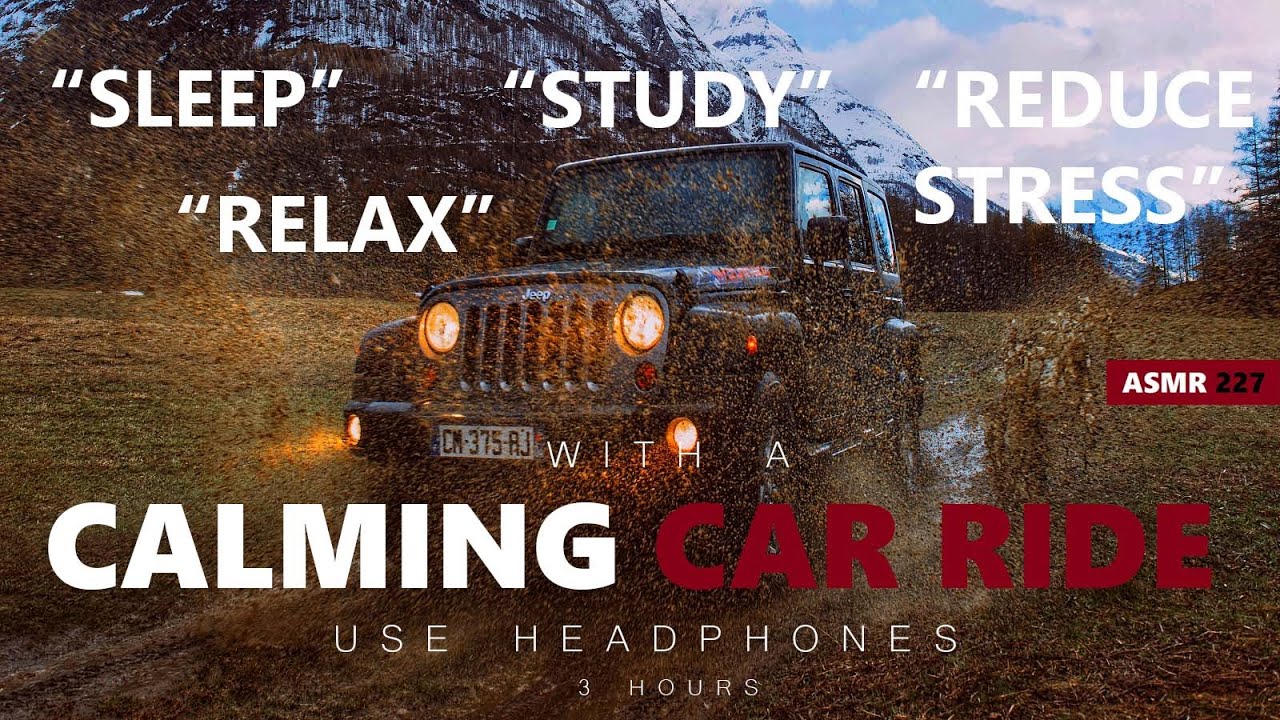 3 HOURS OF CALMING GENTLE COUNTRYSIDE CAR RIDE to Sleep, Study, Relax ...