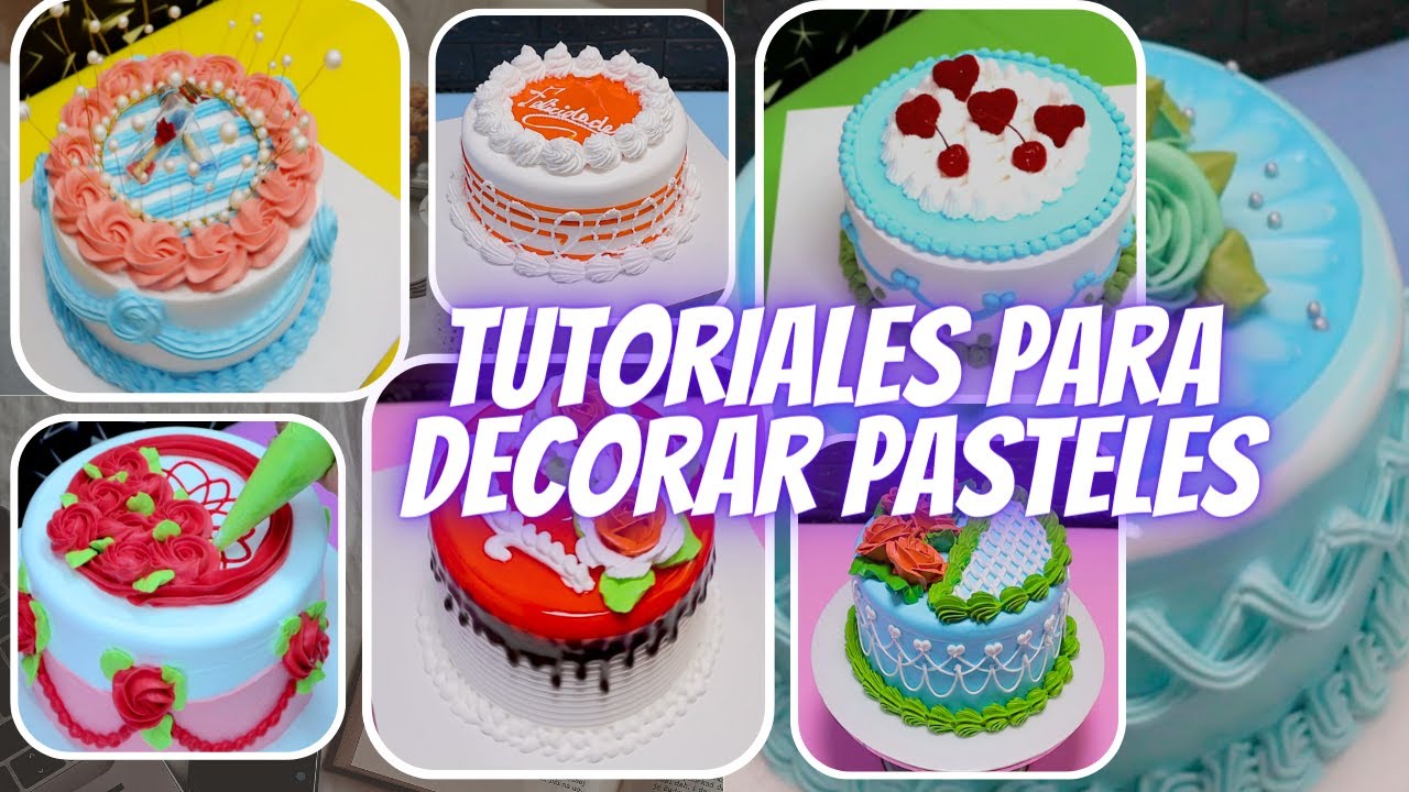 Como DECORAR PASTELES fácil para PRINCIPIANTES /técnica de decoración ...