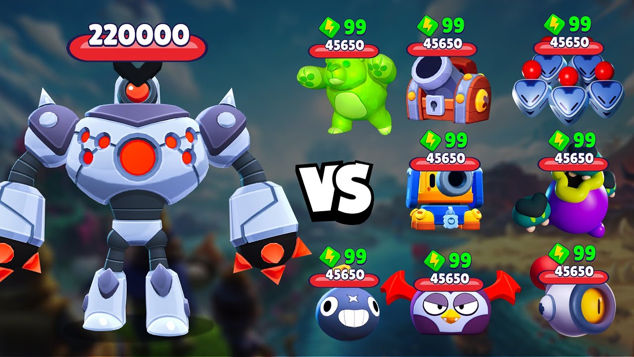 Takedown Bot VS All Pets + 99 Cubes | Brawl Stars - YouTube