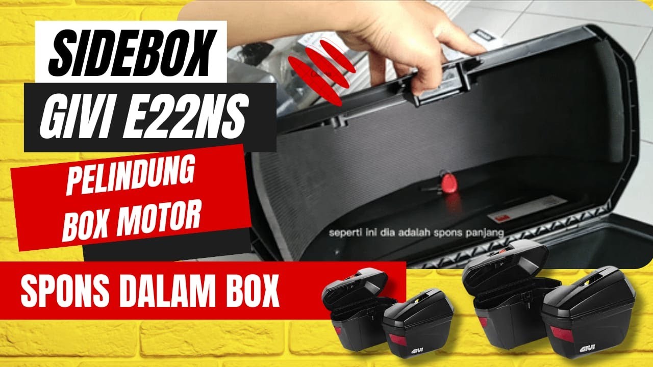 Spon Spons Dalam SideBox Givi E22 E23NS | Spons Box Motor Samping E 22 E23 - YouTube