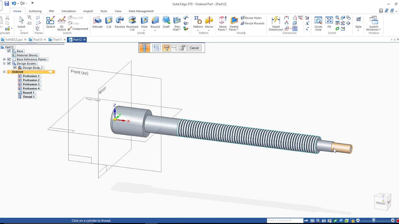 VTU 3RD SEM MACHINE VICE SCREW ROD - YouTube