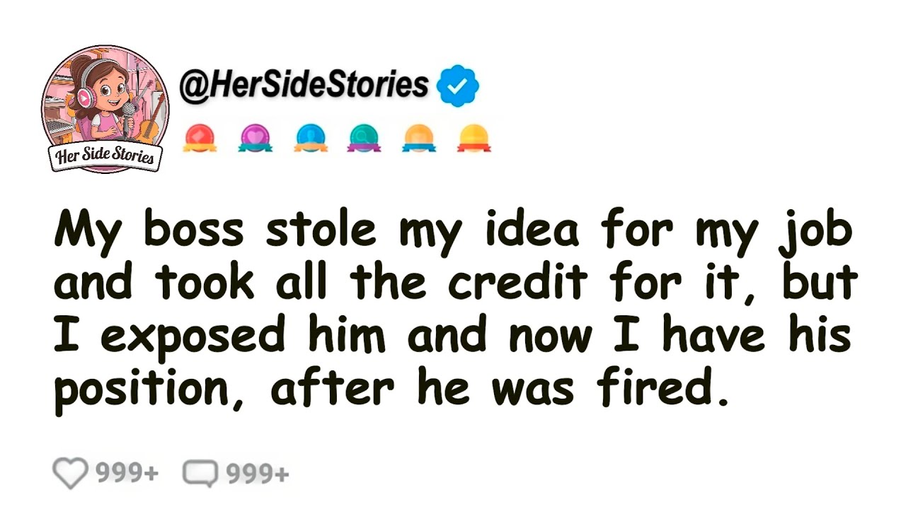 My boss stole my idea for my job and took all the credit for it, but I ...