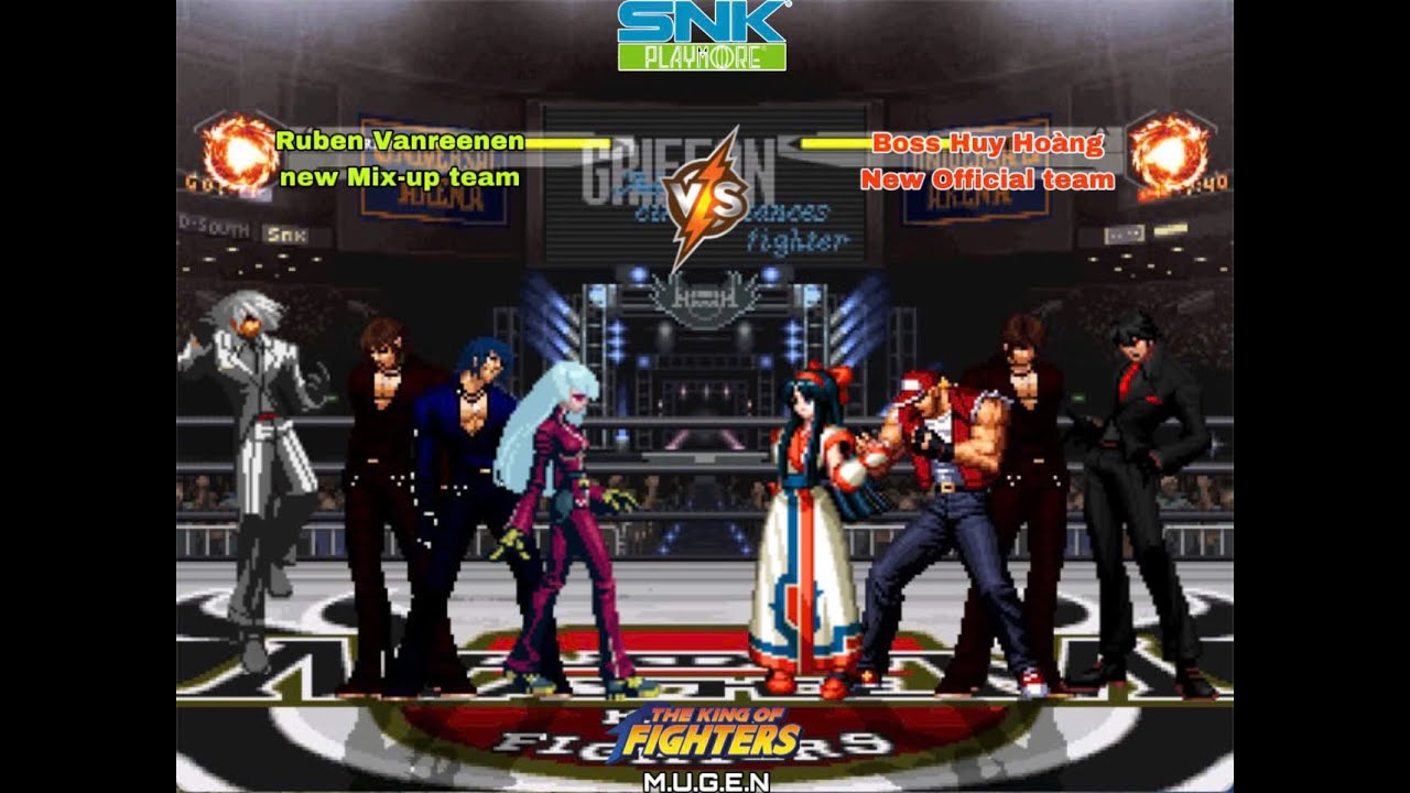 KOF MUGEN - Legend Ryan Jones's New Mix-up team VS Boss Huy Hoàng's New ...
