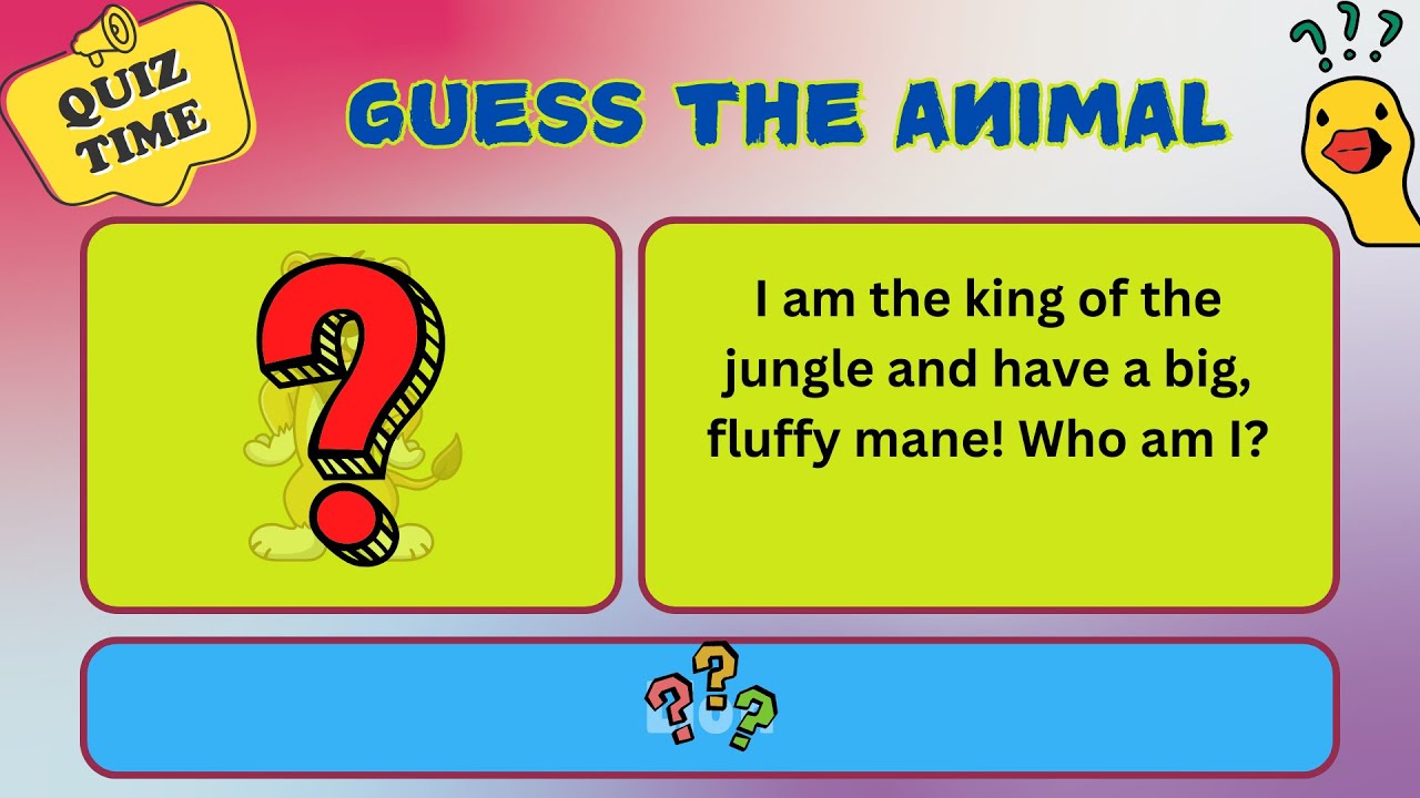 Guess the Animal 🐾 Fun Riddles & Clues Game for Kids | Learn Animal ...