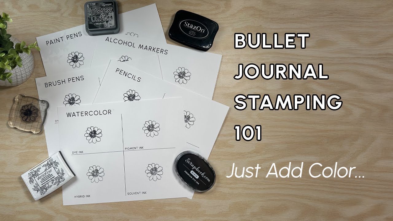 Coloring Different Stamp Inks - YouTube
