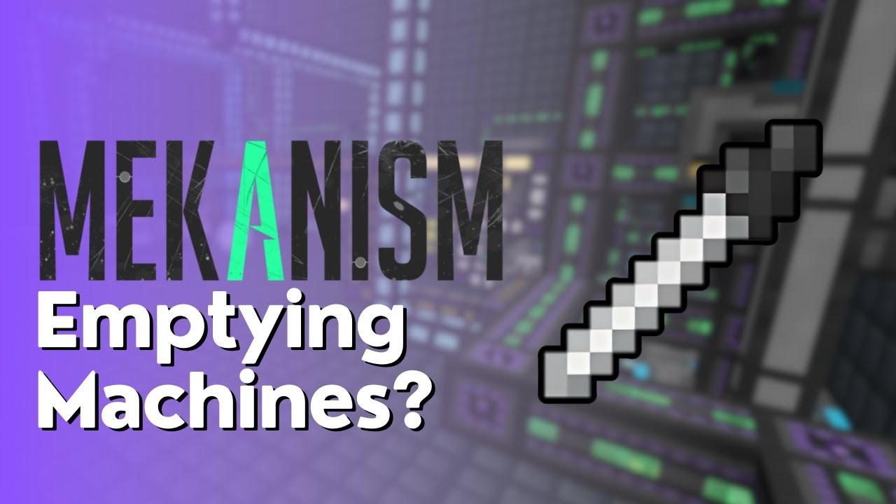 How to Empty Machines in Mekanism - MC 1.12 - 1.20 - YouTube