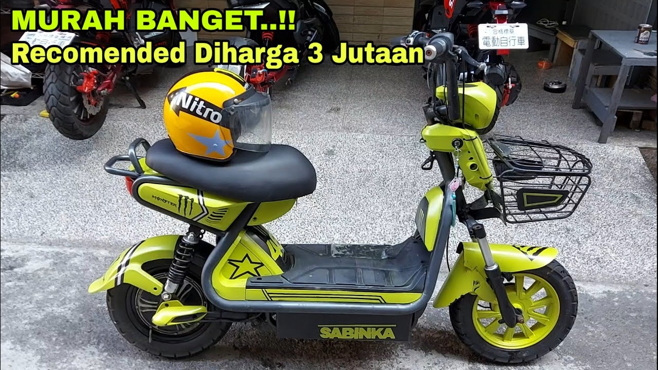 Sepeda Listrik Harga Terjangkau Dengan Custom Monster Energi VR46 - YouTube