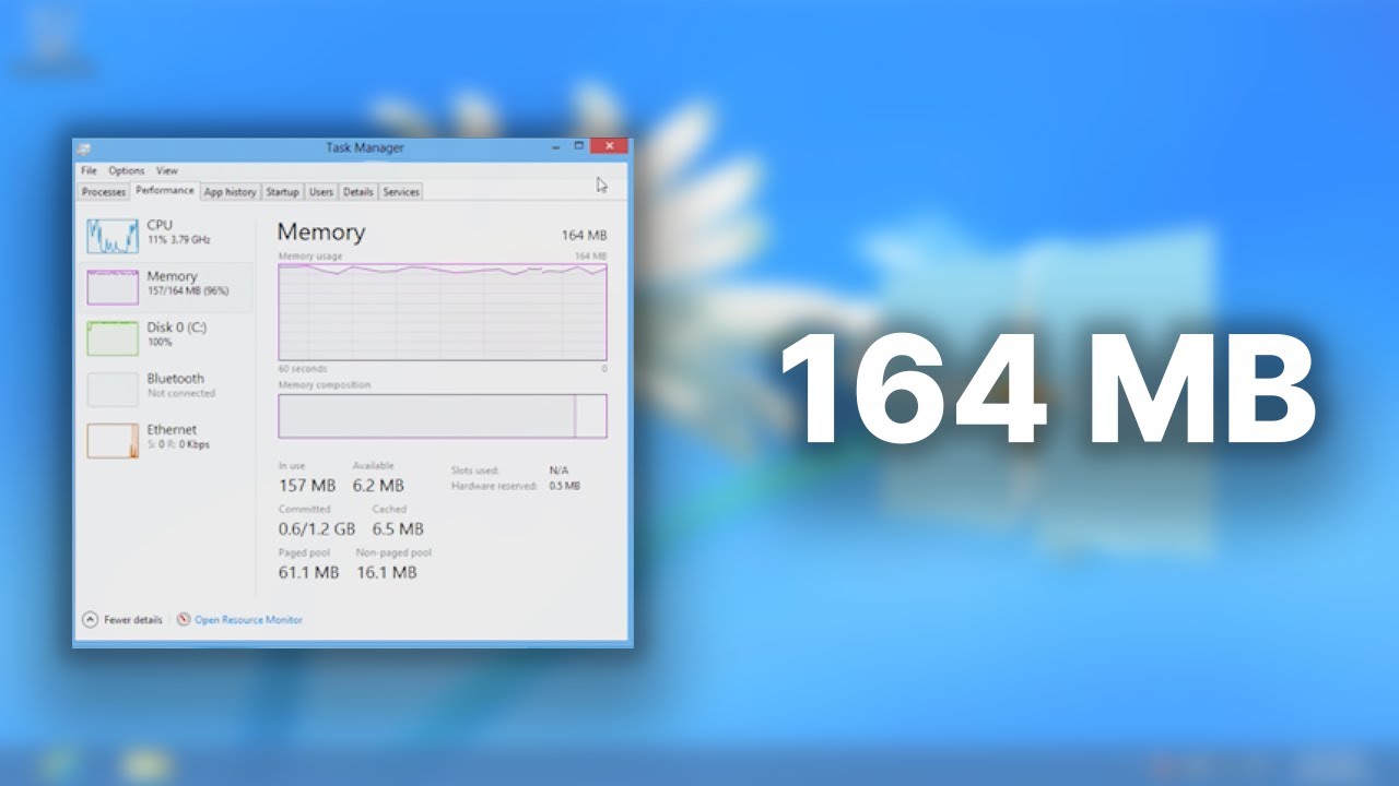 Windows 8... on 164MB RAM? - YouTube