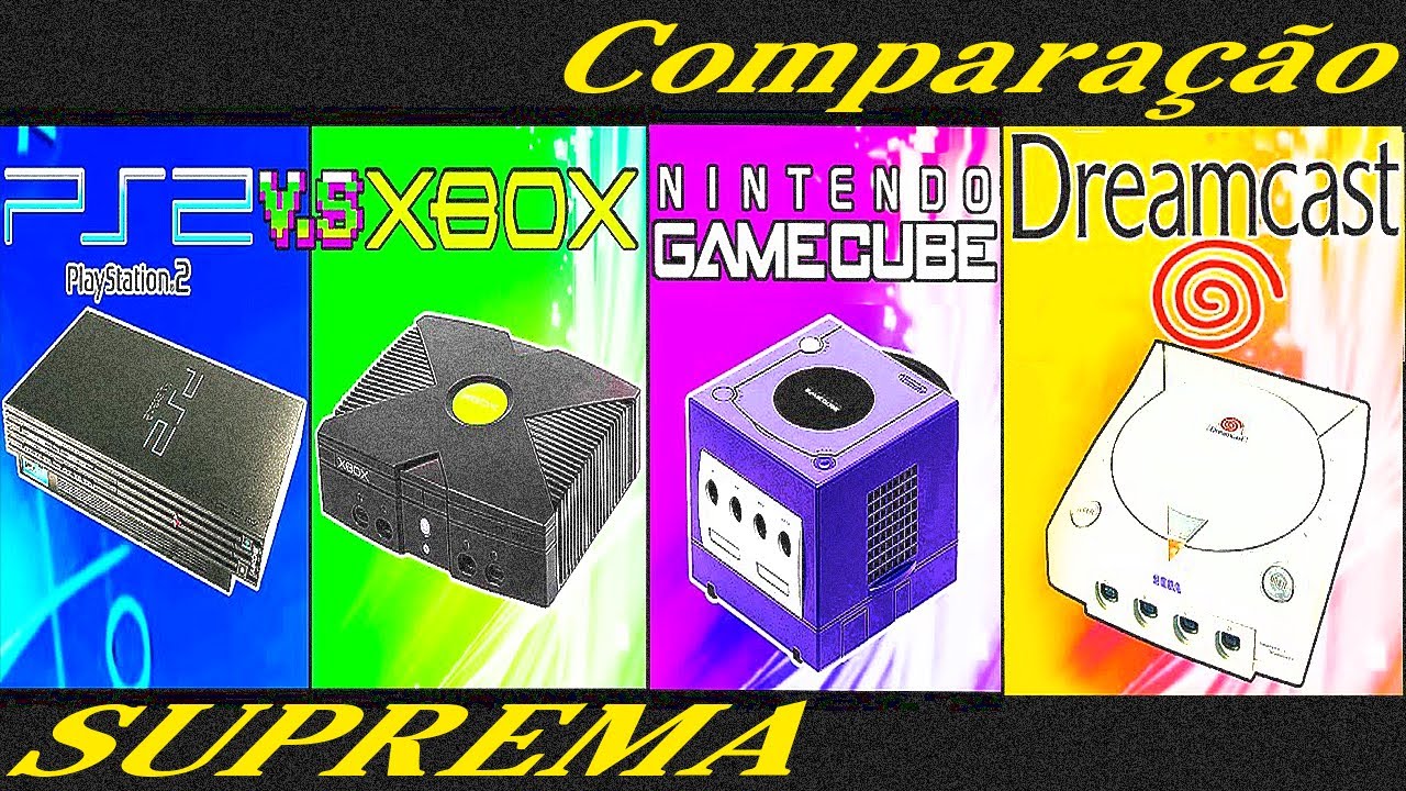 Comparação SUPREMA:PS2 VS XBOX VS DREAMCAST VS GAMECUBE (Comparando ...
