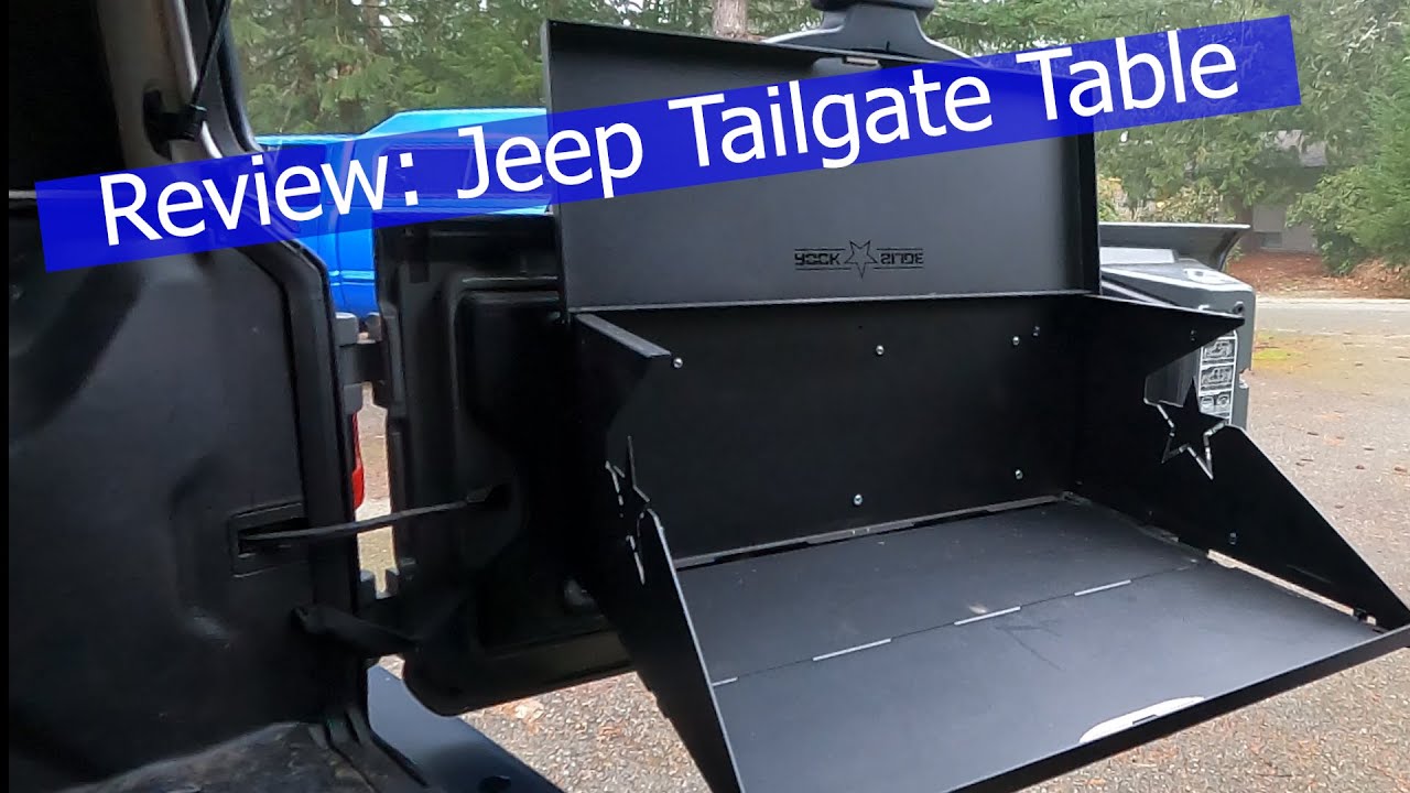 Review: Jeep Tailgate Table: Rock Slide Engineering Tailgate Table for Wrangler & Bronco - YouTube