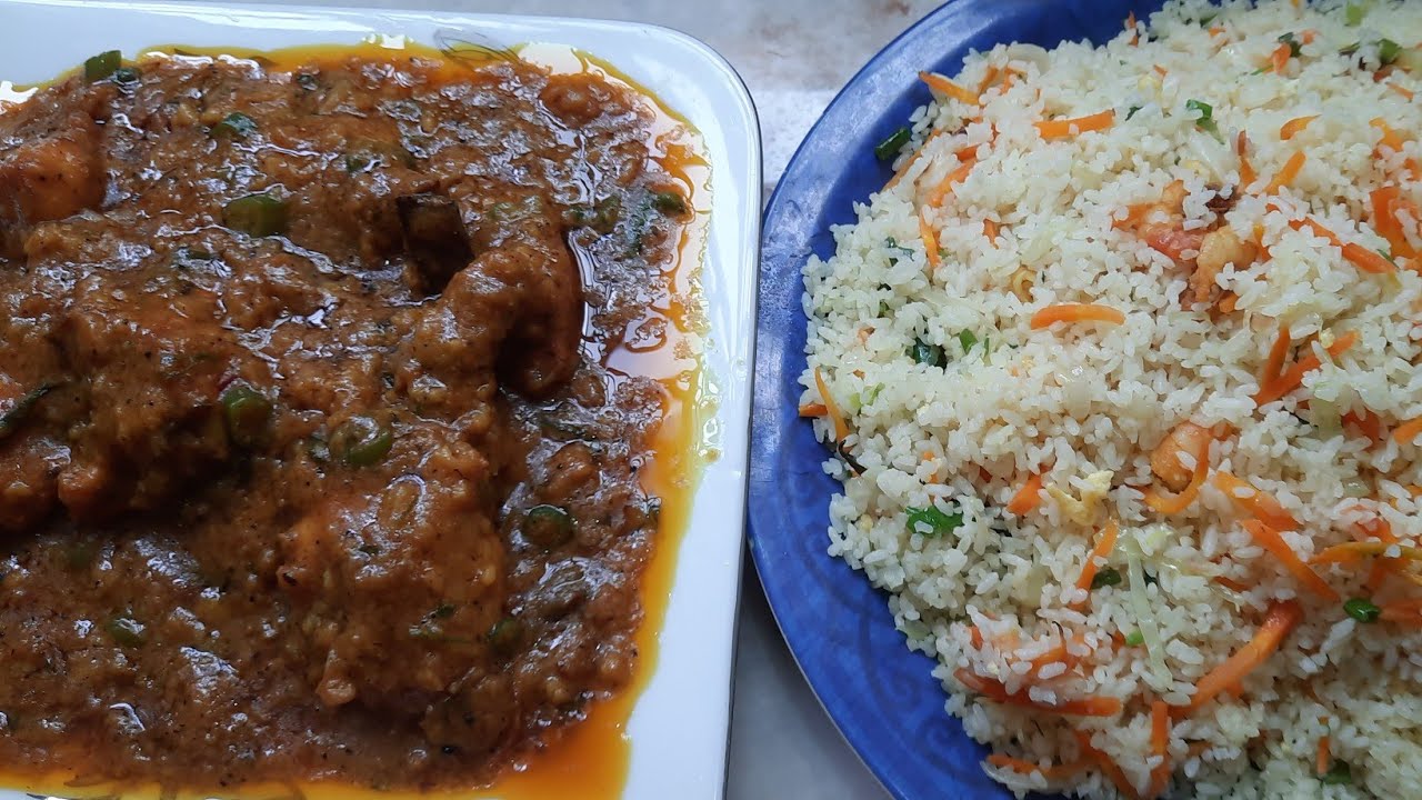 স্পেশাল চিকেন এবং ফ্রাইড রাইস রেসিপি # chicken with fried rice recipe # ...