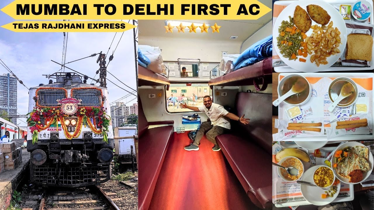 Mumbai To Delhi First AC Journey | 12951 Tejas Rajdhani Express | IRCTC ...