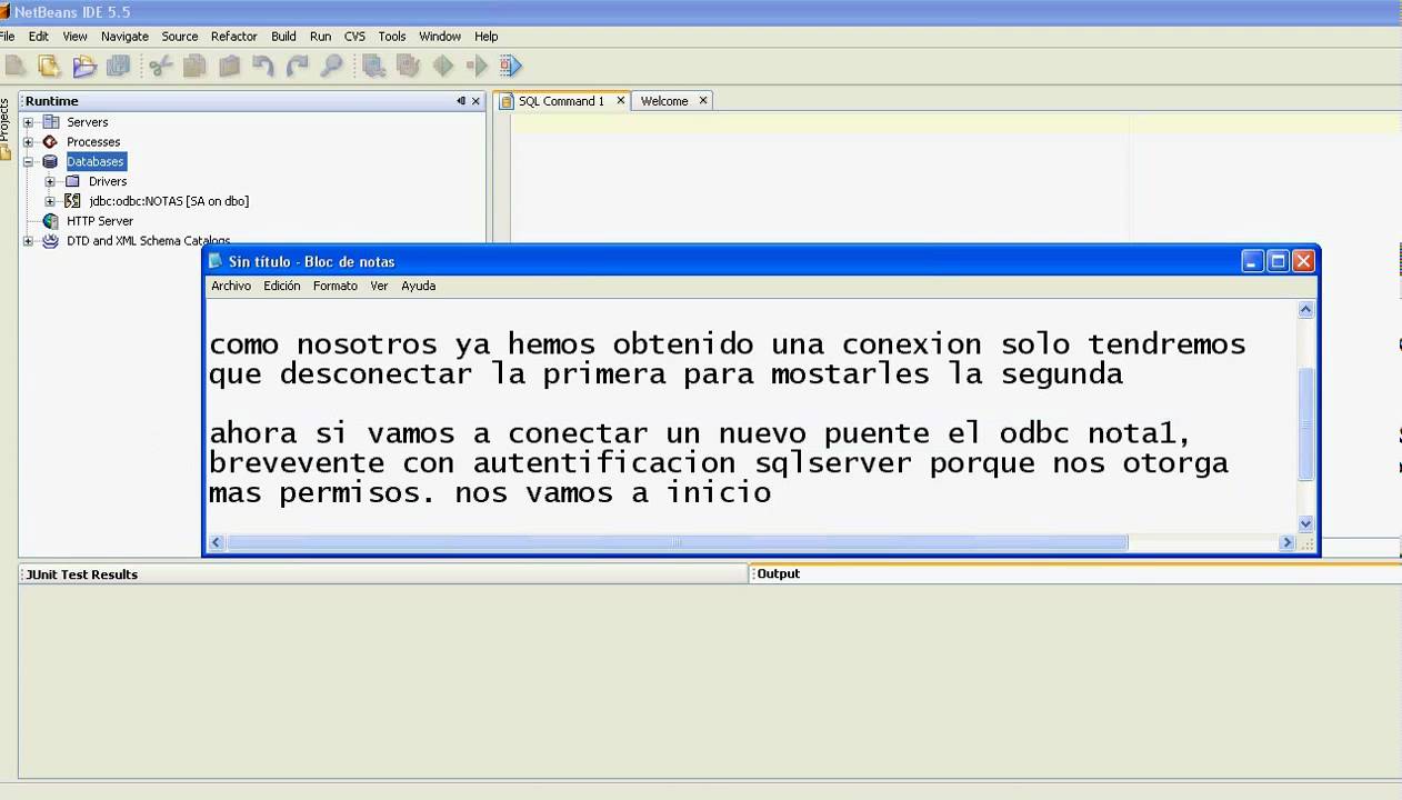 conexion netbeans con sql server 2005 - YouTube