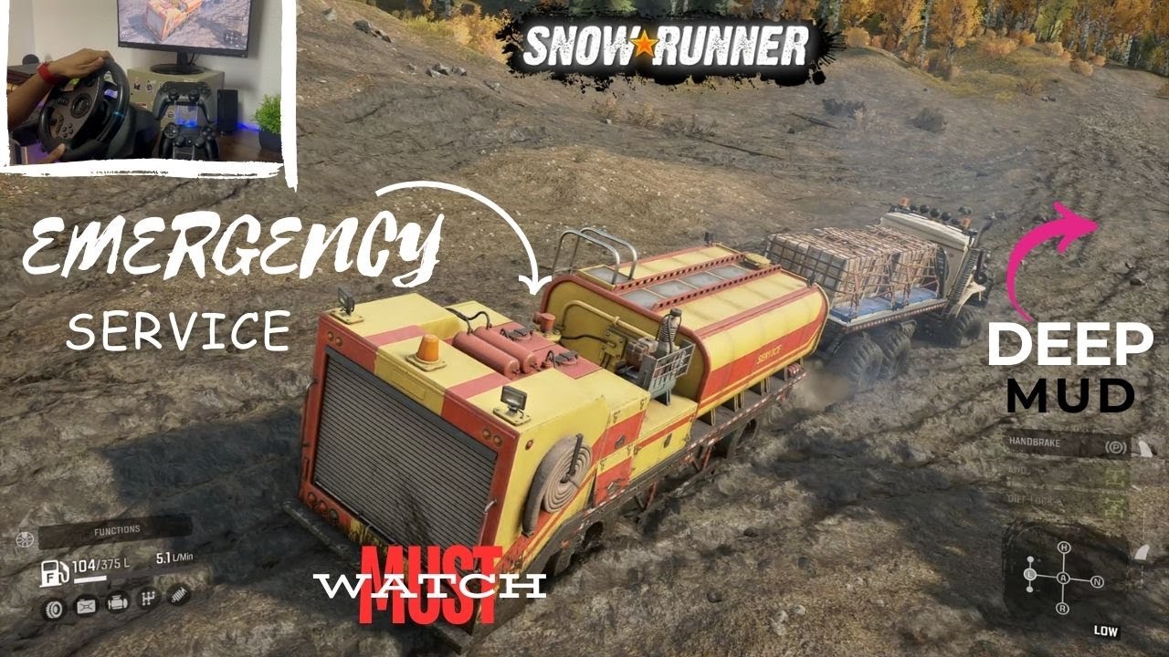 Delivering Emergency Service Trailer | SnowRunner | PXN V9 Steering ...