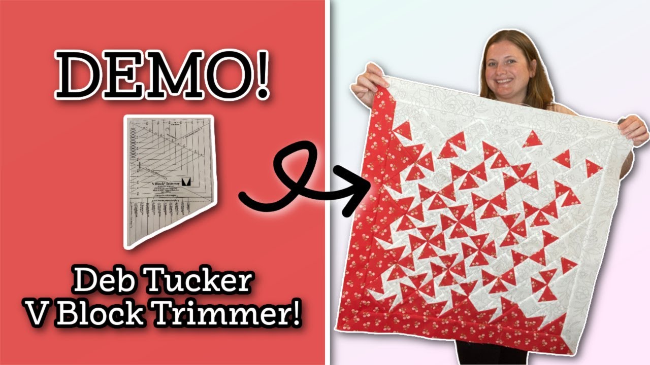 Deb Tuckers V Block Trimmer | Tumbling Triangles Quilt - YouTube