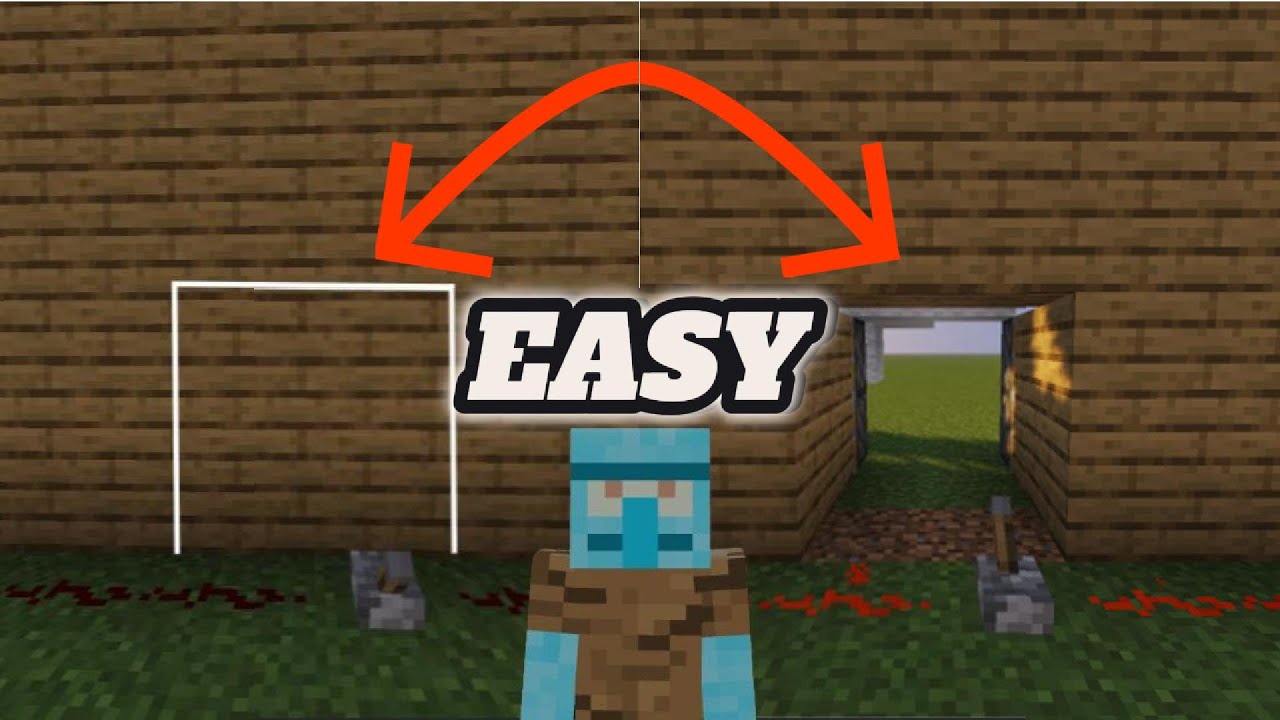 2x2 Flush Piston Door! Minecraft Tutorial - YouTube