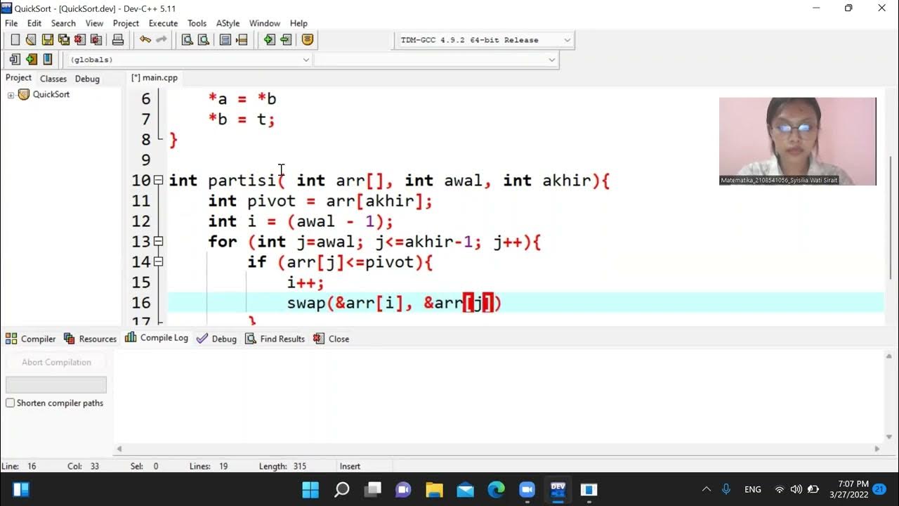 Program C++ Quick Sort - YouTube