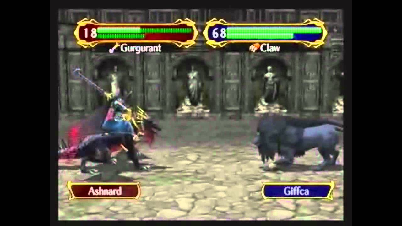 Fire Emblem Path of Radiance: Ike vs Ashnard, with supports - YouTube