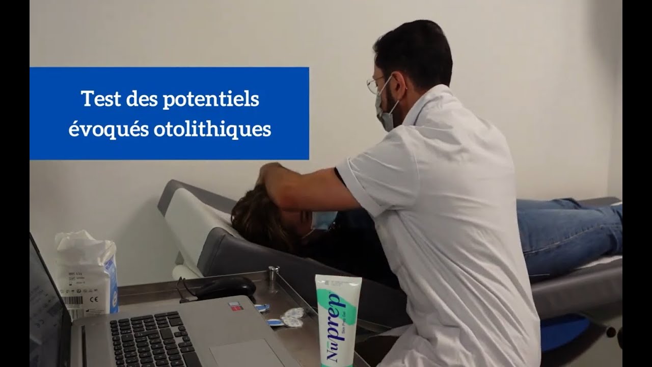 Test des potentiels évoqués otolithiques - YouTube