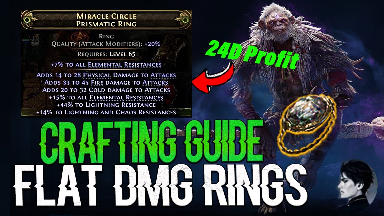 How To Spend 1 DIVINE To Make INSANE Flat Damage Rings - Abyss Crafting Guide - Path of Exile 2 ...