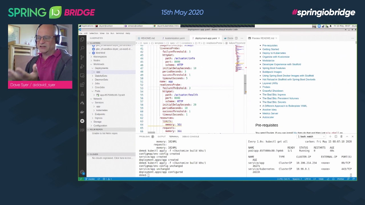 Spring On Kubernetes by Dave Syer @ Spring I/O Bridge - YouTube