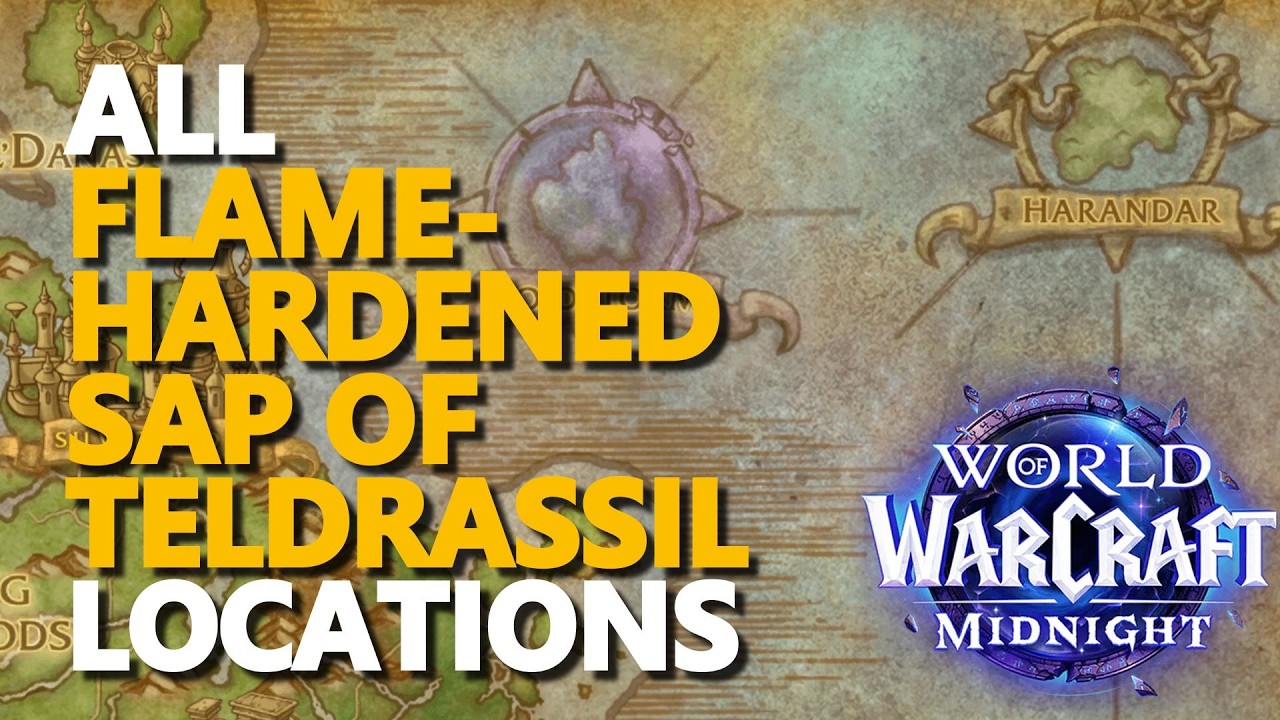 All Flame-Hardened Sap of Teldrassil Locations WoW - YouTube
