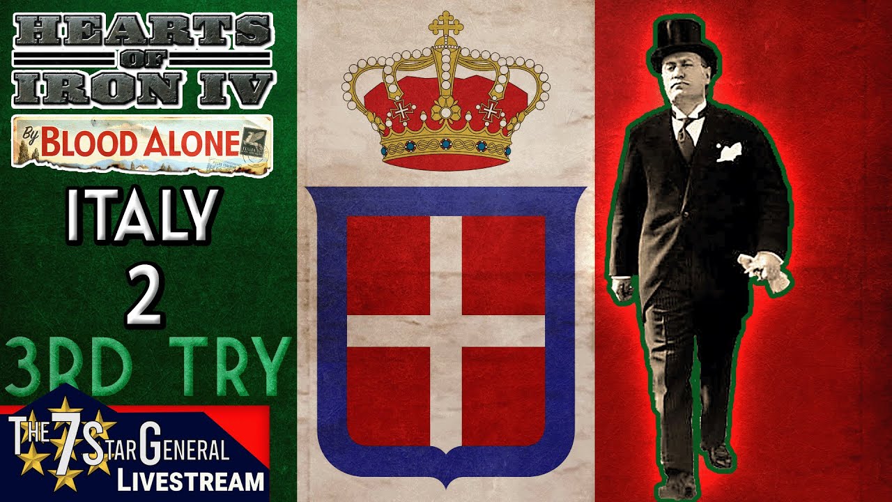 Hearts of Iron IV By Blood Alone - Italy 3rd Try Livestream 2 - YouTube