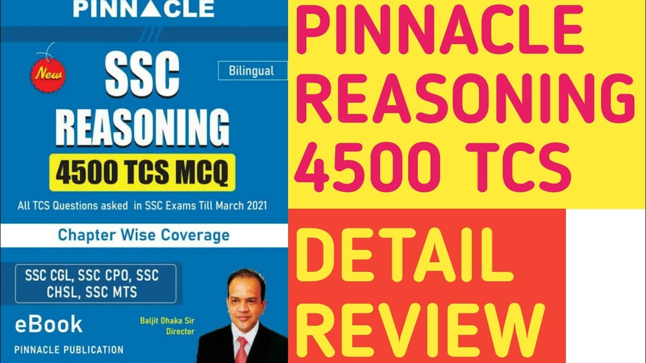 pinnacle ssc reasoning 4500 tcs mcq detail review | ssc cgl chsl cpo ...