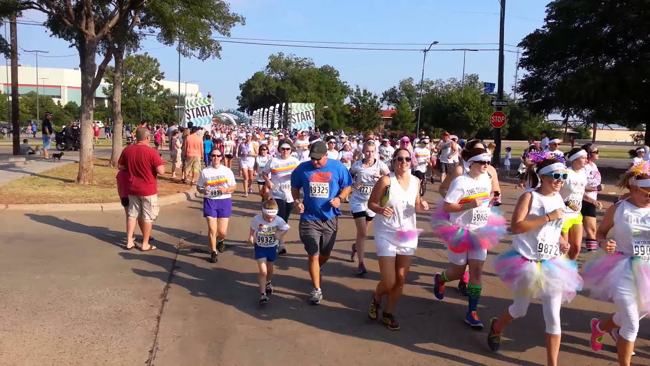 5 K Color Run Starting Line - YouTube